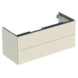 Geberit One Waschtisch-Unterschrank 505265004 118,4 x 50,4 x 47 cm, sand-grau/lackiert hochgl&auml;nzend, 2 Schubladen