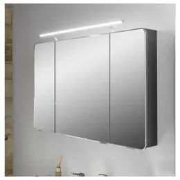 Pelipal Serie 4005 Spiegelschrank 992.821.202 LED-Aufsatzleuchte, 120x70,3x17 cm, Quarzgrau Hochglanz, chrom