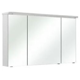 Pelipal Serie 4005 Spiegelschrank 992.811.203 LED-Kranzbeleuchtung, 120x72,2x17 cm, Wei&szlig; Hochglanz, chrom