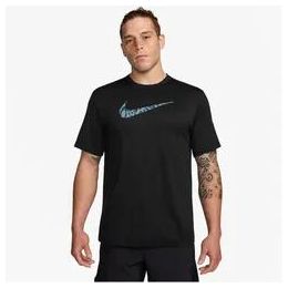 Nike Hyverse Dri-FIT UV kurzarm Fitnessshirt Herren 010 - black XXL