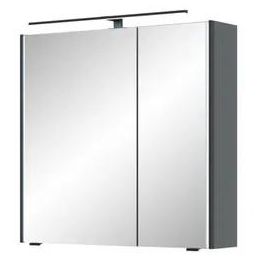 Pelipal Serie 7045 Spiegelschrank SEEA02473L138BA LED-Plus-Aufsatzleuchte, zweit&uuml;rig, schwarz, 70 cm