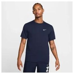 Nike UV Hyverse Dri-FIT kurzarm Fitnessshirt Herren 452 - obsidian/white XL