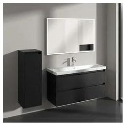 Villeroy & Boch Villeroy und Boch Skyla Seitenschrank C80200VR 1 T&uuml;r, 1 Schublade, 350 x 1000 x 349 mm, Volcano Black / Volcano Black
