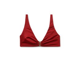 CALZEDONIA Bikini Top 'Shiny Satin' female Red size 90B/85C/80D