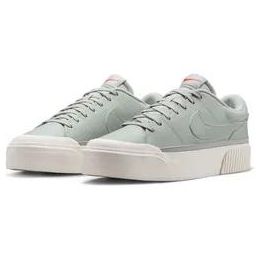 Nike Court Legacy Lift Plateau Sneaker Damen 003 - light silver/feather-sail-picante red 36