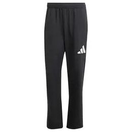 Adidas Essentials Wide Leg 3-Streifen Logo Jogginghose Herren JF3604 - black/white XL