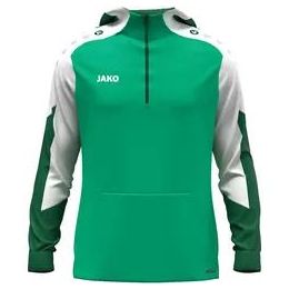 Jako Dynamic 1/4-Zip Hoodie Kinder 204 - gr&uuml;n/wei&szlig;/dunkelgr&uuml;n 164