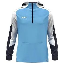 Jako Dynamic 1/4-Zip Hoodie Kinder 431 - skyblue/wei&szlig;/marine 152