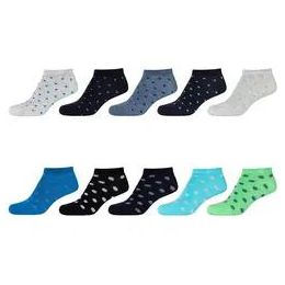 10er Pack Camano Soft Bio-Baumwolle Sneakersocken Kinder 5500 - denim melange 31-34