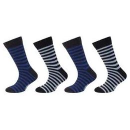 4er Pack s.Oliver Hygge Multicolour Viscose Crew Socken Kinder 5220 - placid blue 27-30