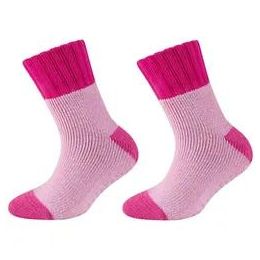 2er Pack s.Oliver Hygge Warm-Up Antirutsch Crew Socken Kinder 4150 - lavender 27-30