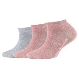3er Pack Camano Soft Bio-Baumwoll Sneakersocken Kinder 4300 - chalk pink melange 39-42