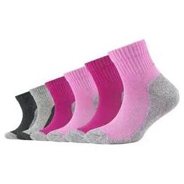 6er Pack Camano Pro Tex Function Quarter Sportsocken Kinder 0042 - fuchsia 31-34