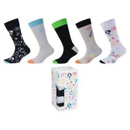 5er Pack Camano Soft Originals Bio-Baumwolle Crew Socken in Geschenkbox Kinder 9200 - backtoschool 27-30