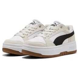 Puma Rebound Femme Low Suede Sneaker Damen 01 - Puma white/Puma black/frosted ivory 39