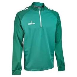 Derbystar Madrid 1/4-Zip Sweatshirt Kinder gr&uuml;n/wei&szlig; 164