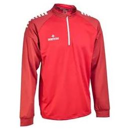 Derbystar Madrid 1/4-Zip Sweatshirt Kinder rot/wei&szlig; 140
