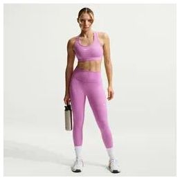 Nike One High-Waist Leggings Damen 503 - lt magenta/white S