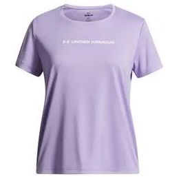 Under Armour Tech Wordmark Graphic Trainingsshirt M&auml;dchen 538 - transparent/white S (127-137 cm)