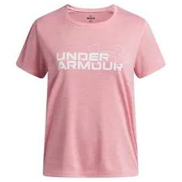 Under Armour Tech Twist Logo Trainingsshirt M&auml;dchen 600 - bittersweet pink/white M (137-149 cm)