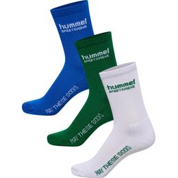 Hummel Athletic Socks male Blue, Green, White size 43-45