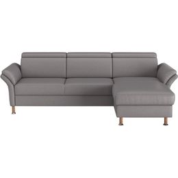 Home Affaire Ecksofa &raquo;Calypso L-Form&laquo; mit motorischen Funktionen im Sofa und Recamiere grau 100% Polyester