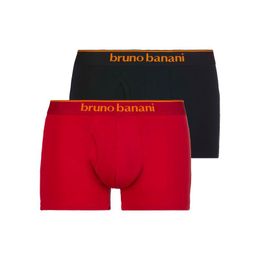 Bruno Banani Herren Boxershorts &raquo;Short 2Pack Quick Access&laquo; 2er Pack, Kontrastfarbene Details rot S