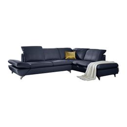 W.Schillig Ecksofa &raquo;Taoo, elegant und zeitlos, bequem, L-Form&laquo; mit Sitziefenverstellung & Kopfteilverstellung gr&uuml;n Longlife Xtra-Leder Z73: 