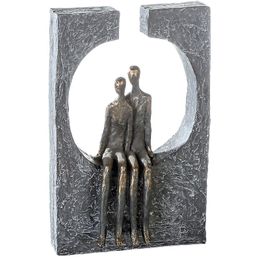 Casablanca by Gilde Dekofigur &raquo;Skulptur Zweisamkeit&laquo; Dekoobjekt, H&ouml;he 28 cm, P&auml;rchen, mit Spruchanh&auml;nger, Wohnzimmer braun Polyresin