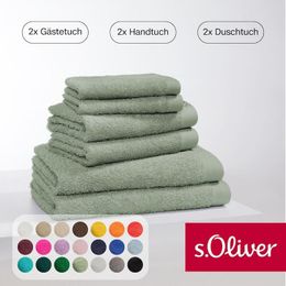 s.Oliver Handtuch Set &raquo;s.Oliver, Premium Qualit&auml;t, 600 gr/m&sup2;&laquo; Set 6 Stk. Walkfrottier 2 G&auml;stet&uuml;cher 30x50, 2 Handt&uuml;cher 50x100, 2 Duscht&uuml;cher 70x140 