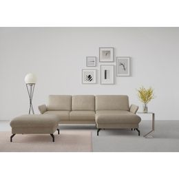 Sit & More sit&more Ecksofa &raquo;Fashion L-Form&laquo; wahlweise mit Kopfteilverstellung und Vorziehsitz, motorisch beige
