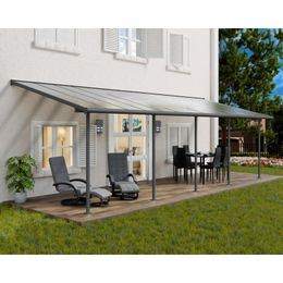 Terrassendach &raquo;Sierra Alu Terrassen&uuml;berdachung&laquo; einfache DIY Montage grau Aluminium, Polycarbonat (PC)