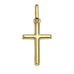 Vivance Damen Kettenanh&auml;nger &raquo;585 Gold Motiv Kreuz&laquo; () gelb