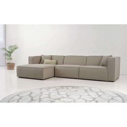OTTO home Ecksofa &raquo;Tammie&laquo; Breite 312 cm, Webstoff fein, bodentief, mit Wellenunterfederung 100% Polyester