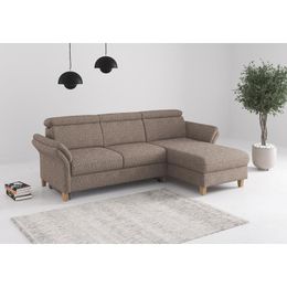 Home Affaire Ecksofa &raquo;Glendale, L-Form&laquo; inkl. Kopfteilverstellung, wahlweise mit Vorziehsitz und Bettkasten 100% Polyester