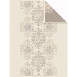 Ibena Wohndecke &raquo;Jacquard Decke Bagheria&laquo; mit Ornamenten, Kuscheldecke grau Mischgewebe