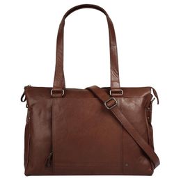 SPIKES & SPARROW Spikes & Sparrow Damen Shopper echt Leder braun