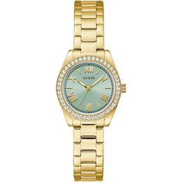 Guess Damen Quarzuhr &raquo;MINI LUNA&laquo; Armbanduhr, Damenuhr, Edelstahlarmband gold