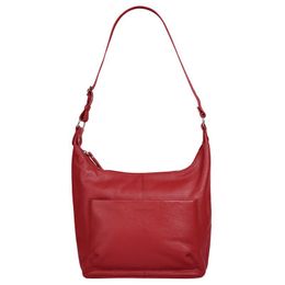 Bruno Banani Damen Shopper echt Leder rot