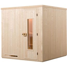 Weka &raquo;Elementsauna HALMSTAD 2&laquo; vorgefertigte Elemente, isolierte Holzt&uuml;r beige