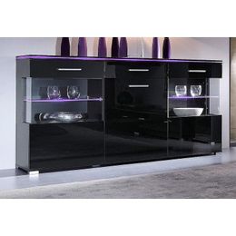 Sideboard &raquo;Show&laquo; Breite 150 cm schwarz Einheitsgr&ouml;&szlig;e