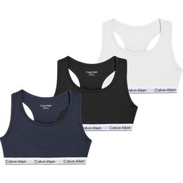 Calvin Klein Underwear M&auml;dchen &raquo;3PK BRALETTE&laquo; Packung, 3er-Pack, 3 mit Logobund bunt 152/158, N-Gr