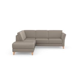 Sit & More sit&more Ecksofa &raquo;Visby L-Form&laquo; Wahlweise mit Bettfunktion und Stauraum, frei im Raum stellbar braun
