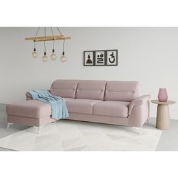 Sit & More sit&more Ecksofa &raquo;Sinatra L-Form&laquo; mit Recamiere, optinal mit Kopfteilverstellung und Armteilfunktion lila 90% Polyester, 10% Polyamid