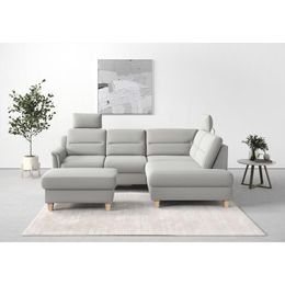 Sit & More sit&more Ecksofa &raquo;Far&ouml; L-Form&laquo; inklusive Federkern, wahlweise mit Bettfunktion und Bettkasten silber