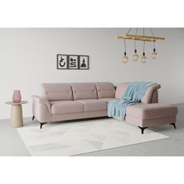 Sit & More sit&more Ecksofa &raquo;Sinatra L-Form&laquo; mit Ottomane, optional mit Kopfteilverstellung und Armteilfunktion lila 90% Polyester, 10% Polyamid