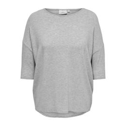 Only Carmakoma Damen Only CARMAKOMA &raquo;CARLAMOUR 3/4 TOP JRS NOOS&laquo; Materialmix, loose fit grau M