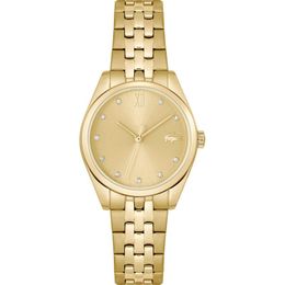 Lacoste Damen &raquo;TUILERIE&laquo; Armbanduhr, Damenuhr, Glaskristalle, Edelstahlarmband, analog gold
