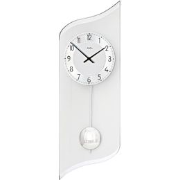 AMS AMS Pendelwanduhr &raquo;W7436&laquo; Quarzuhr,Glasgeh&auml;use,Esszimmer,Wohnzimmer,Made in Germany transparent