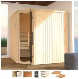 Weka Sauna &raquo;Varberg 3&laquo; 7,5 kW Ofen mit ext. Steuerung beige